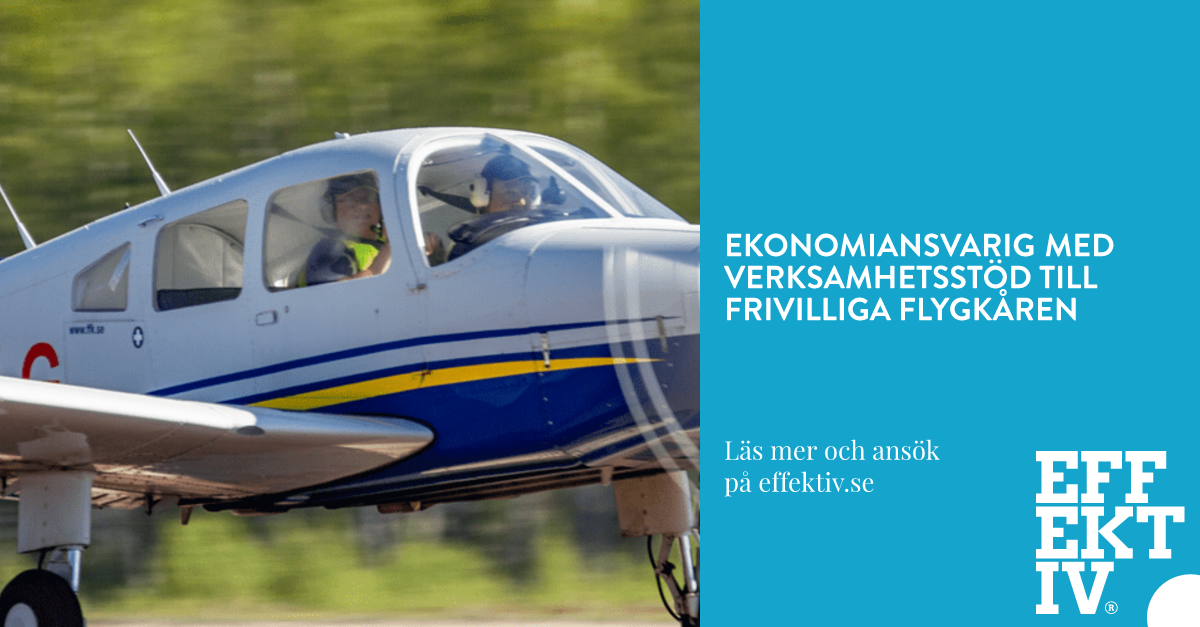 Ekonomiansvarig med Verksamhetsstöd till Frivilliga Flygkåren | Effektiv - för vinnare i arbetslivet