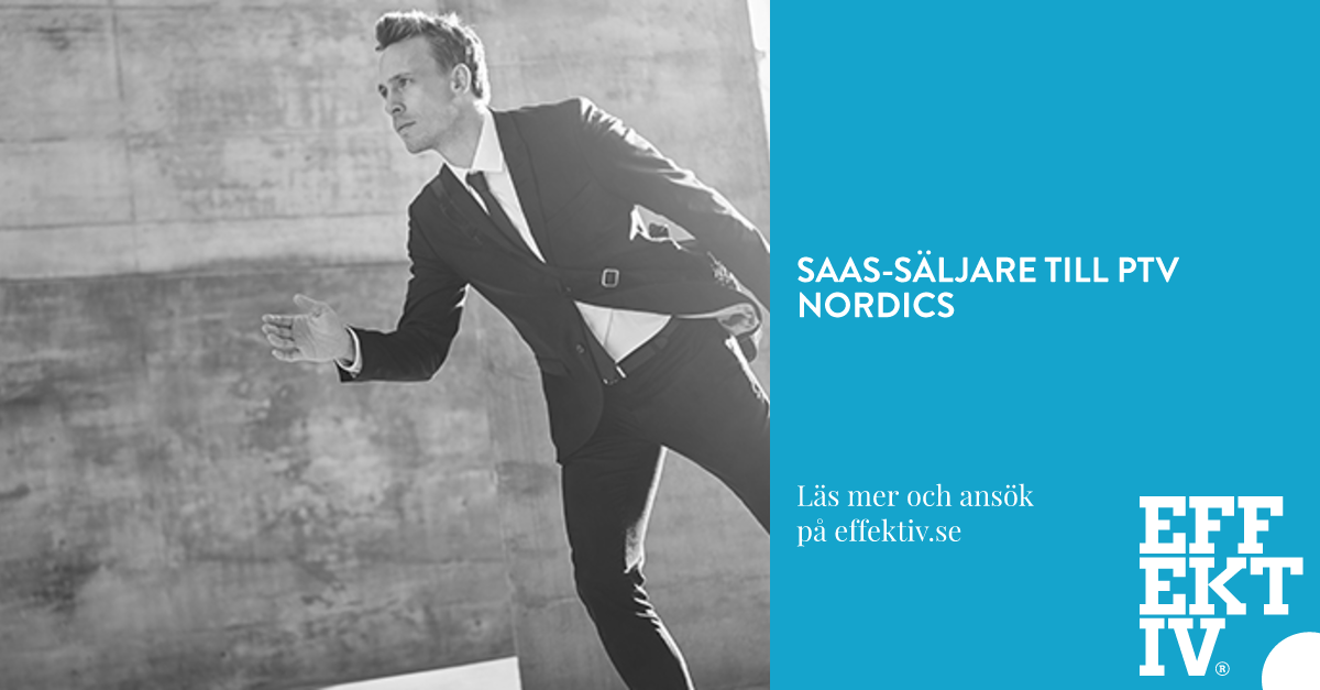 SaaS-säljare till PTV Nordics | Effektiv - för vinnare i arbetslivet