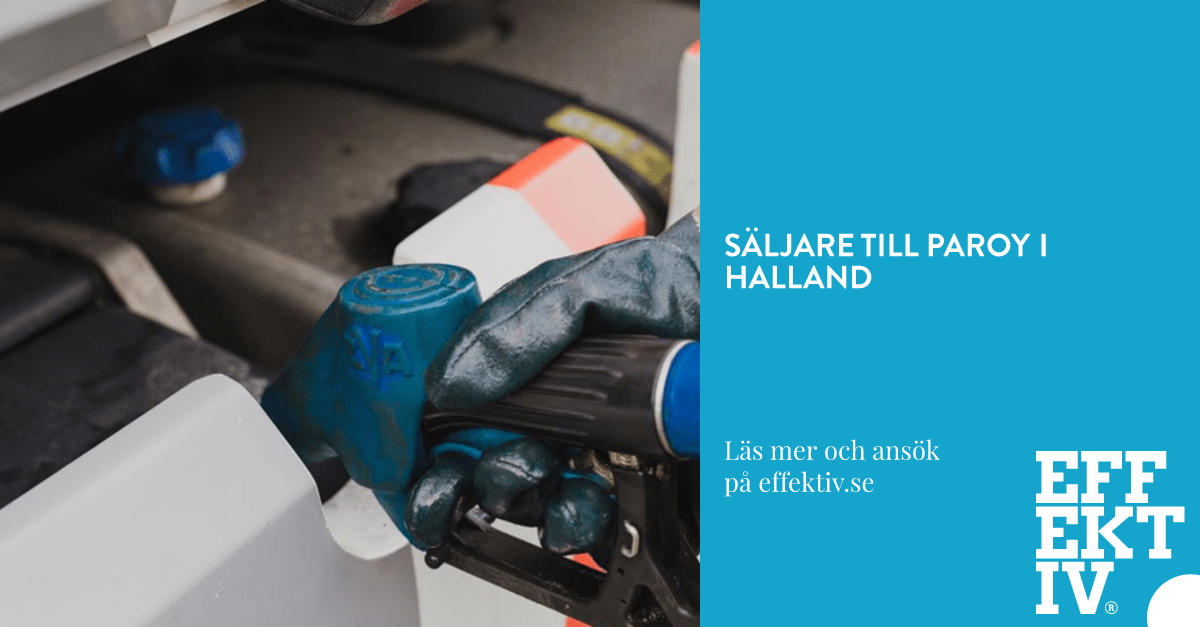 Säljare till Paroy i Halland | Effektiv - för vinnare i arbetslivet