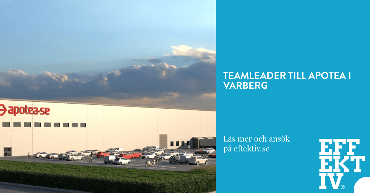 Teamleader till Apotea i Varberg | Effektiv - för vinnare i arbetslivet