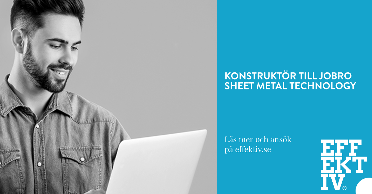 Konstruktör till Jobro Sheet Metal Technology | Effektiv - för vinnare ...